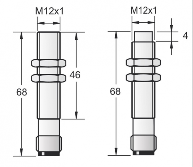 M12 Analog Inductive Proximity Sensor Dc 3 Wire For 0 10v Output With 4 Pin Plug Connection