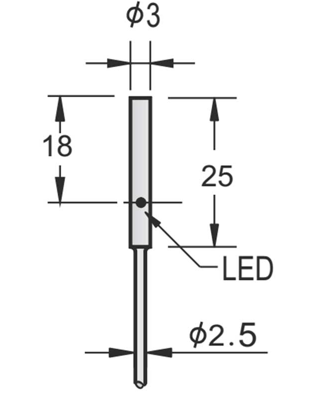 High Precision Miniature Proximity Sensor DC 3mm Diameter Flush For ...