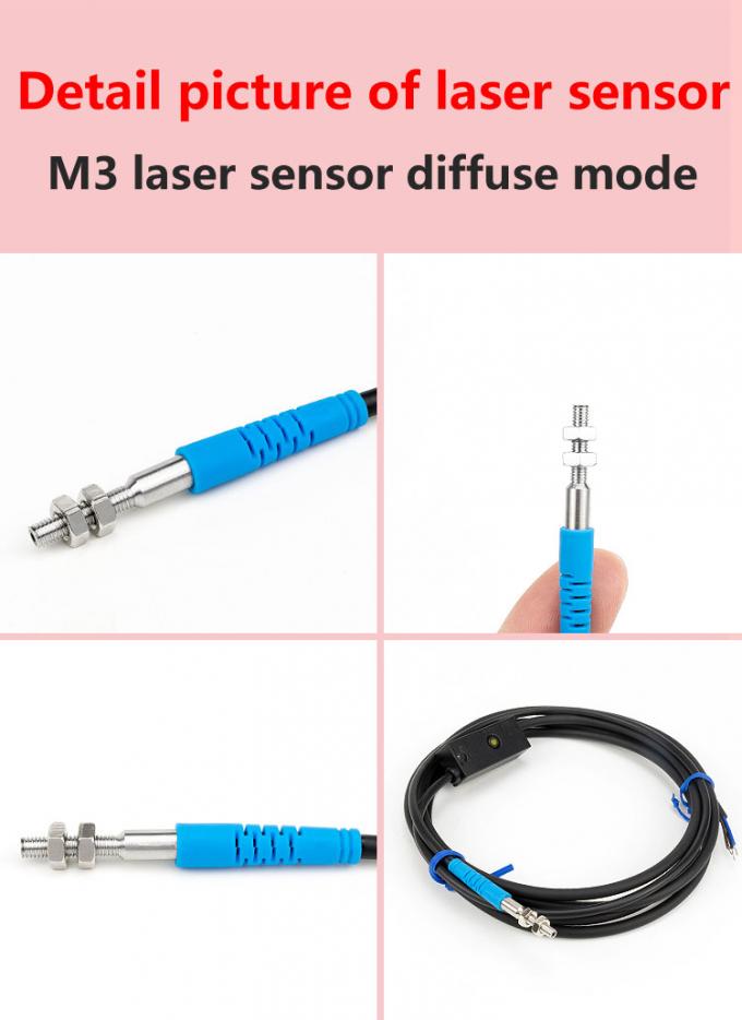 LUOSHIDA Small Diffuse Laser Sensor Diffuse Photoelectric Sensor NPN ...